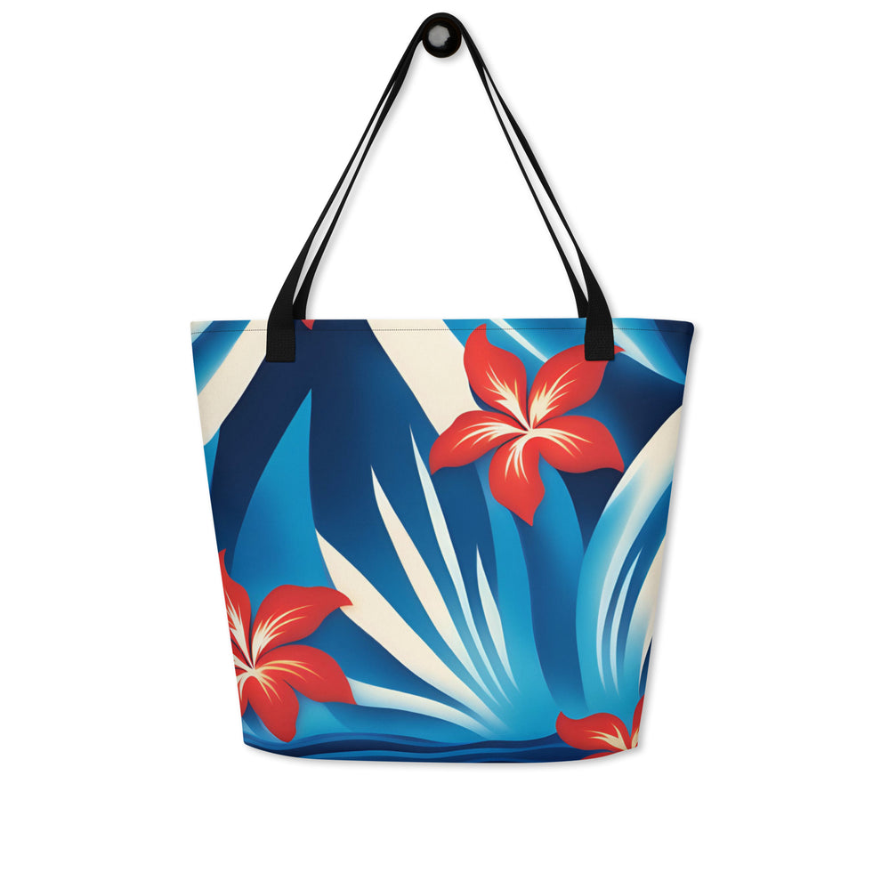 Red White and Blue Hawaiian Tote Bag – jaecrece