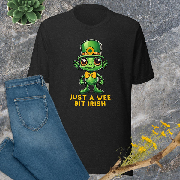 Just a Wee Bit Irish Alien St Patricks Day Adult Tee – jaecrece